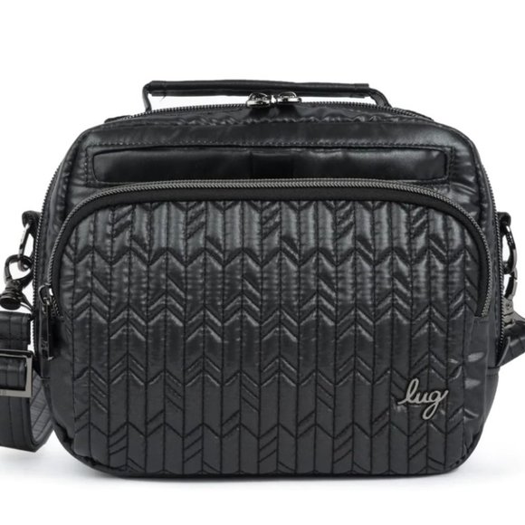 lug | Bags | Lug Ranger Mini Crossbody Bag Metallic Black Nwt | Poshmark